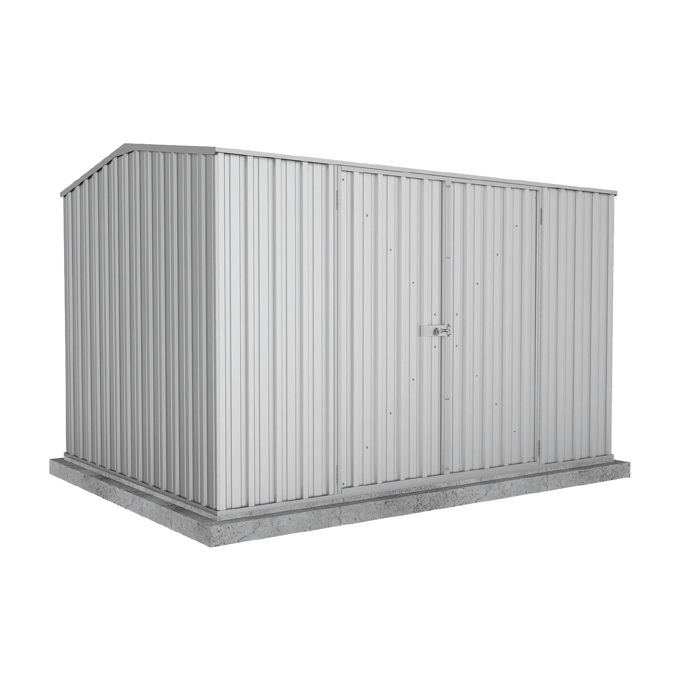 3.00mW x 2.26mD x 2.00mH Garden Shed Premier Double Door Zincalume